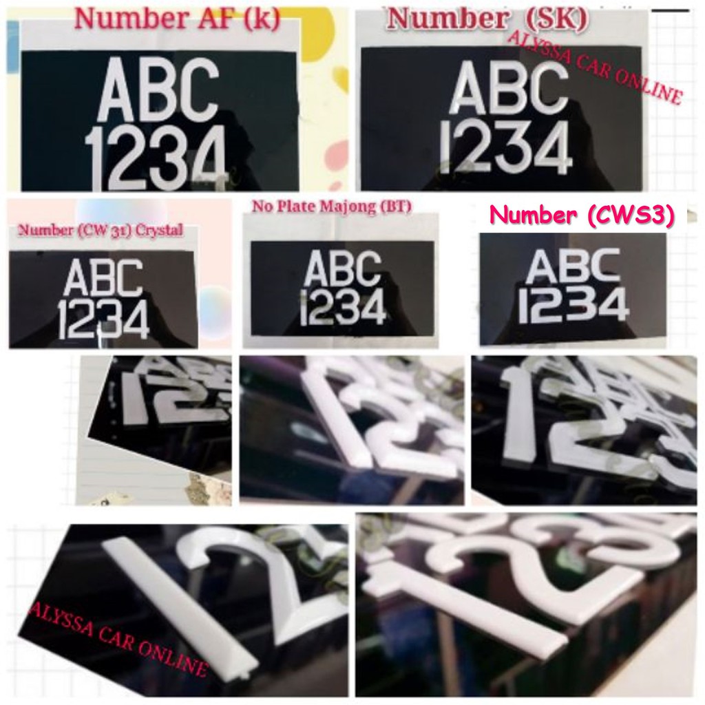 UNIVERSAL NORMAL CRYSTAL CAR NUMBER PLATE (BUAT SIAP) | Shopee Malaysia