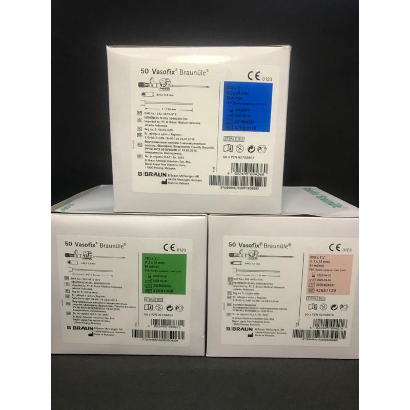 Vasofix Braunule (18G/20G/22G) | Shopee Malaysia