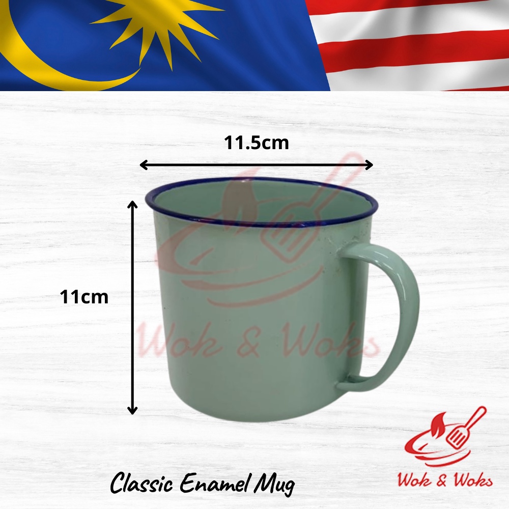 Premium Classic Enamel Mug / Cawan Enamel Klassik Premium | Shopee Malaysia