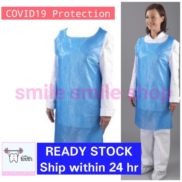 [Ready Stock in Malaysia]PPE Disposable Plastic Apron (slip-on design ...