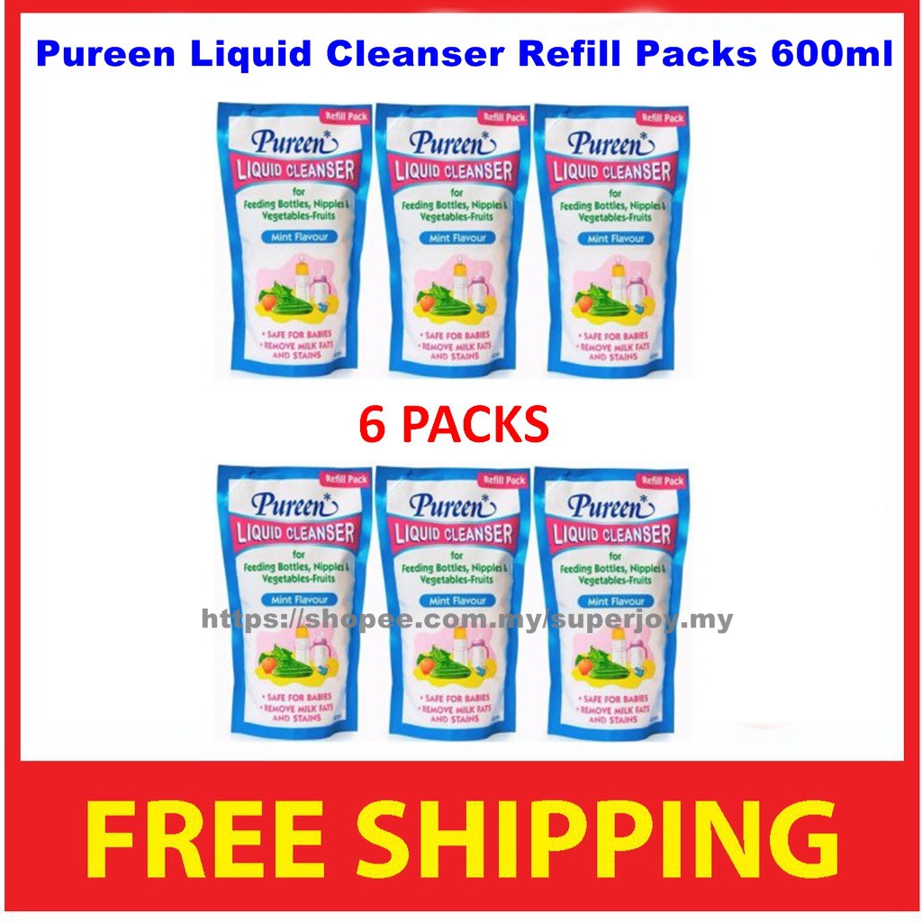 Pureen Liquid Cleanser Refill (600ml x 6 Packs) | Shopee Malaysia