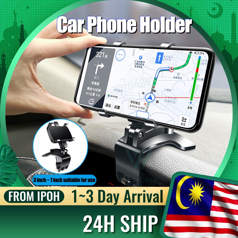 360º Rotation Car Phone Mount Dashboard Cell Phone Holder for Car Clip ...