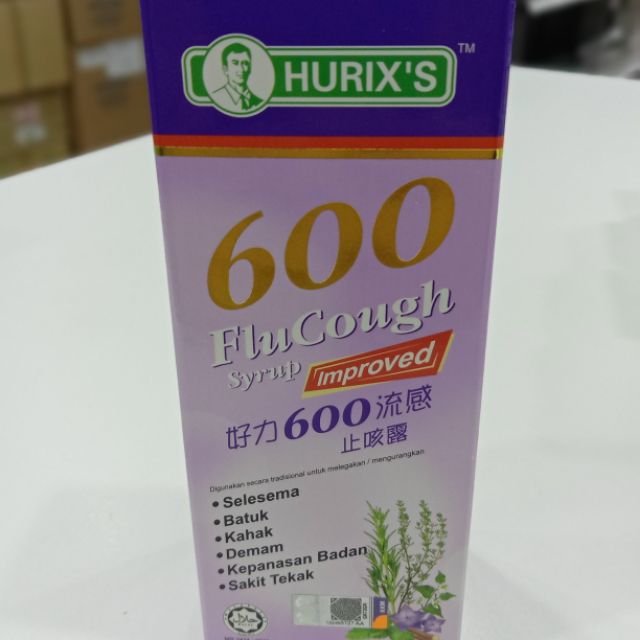 Hurix 600 Flu + Cough syrup (improved) | Shopee Malaysia