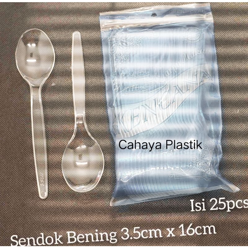 Kencana Brand Clear Plastic Tablespoon Contents 25pcs | Shopee Malaysia