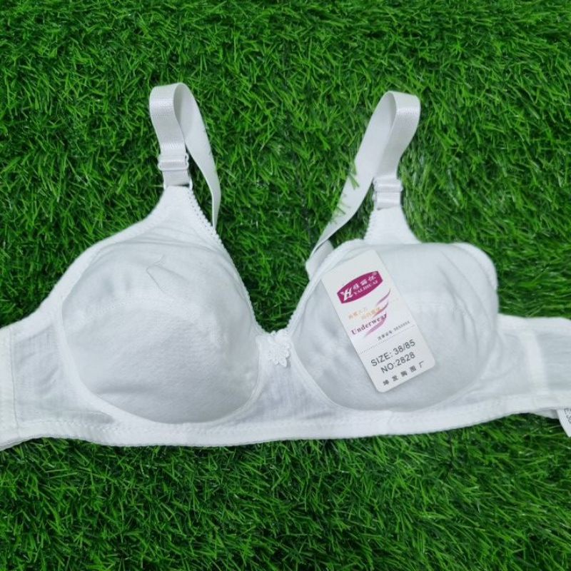 Baju Dalam span Nipis Orang tua/2828 Young Girl's Cotton Soft Bra/Non ...