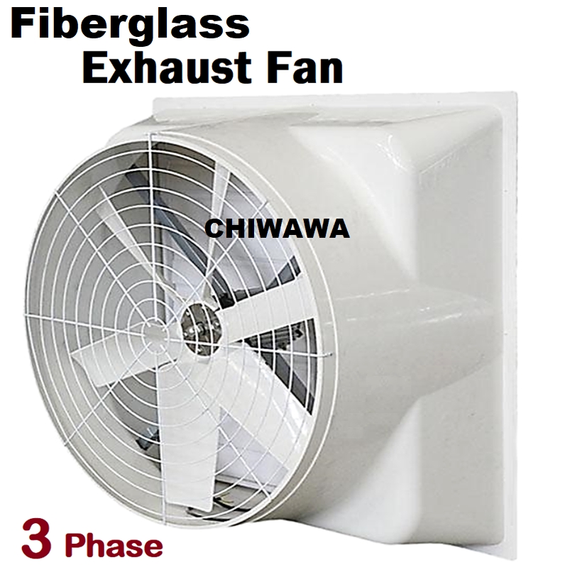 THREE Phase Power 146CM Fiberglass Exhaust Fan (57") 57 Inch Industrial ...