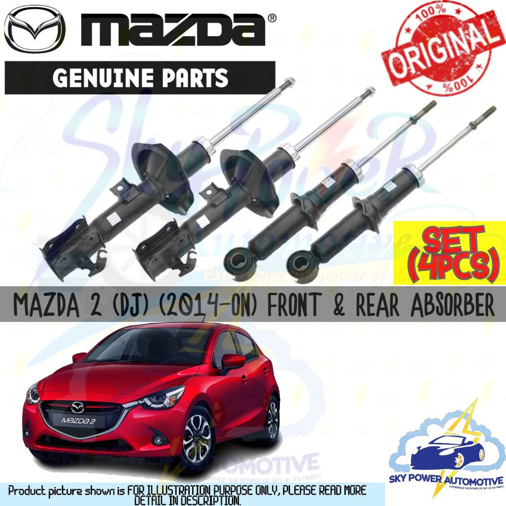 MAZDA 2 (DJ) (2014~) 100% ORIGINAL (GENUINE) SHOCK ABSORBER (SET 4PCS ...