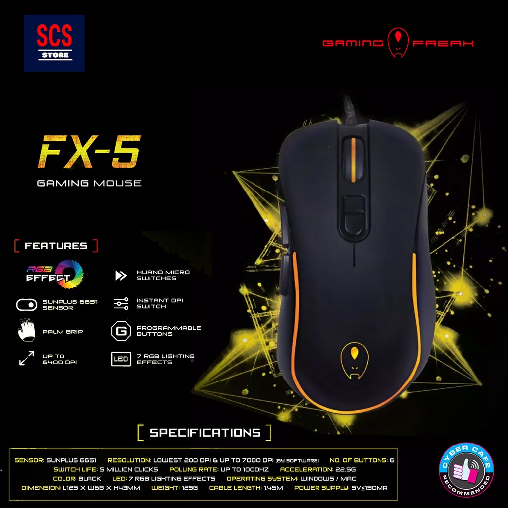 Gaming Freak FX2 / FX3 / FX5 / FX6 / FX7 / FX-S1 Gaming Mouse | Shopee Malaysia