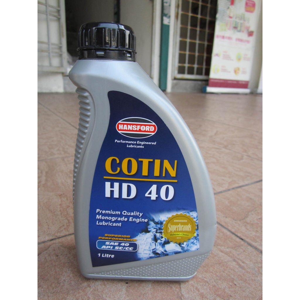 Hansford 1-Litre Cotin HD 40 Premium Engine Oil | Shopee Malaysia