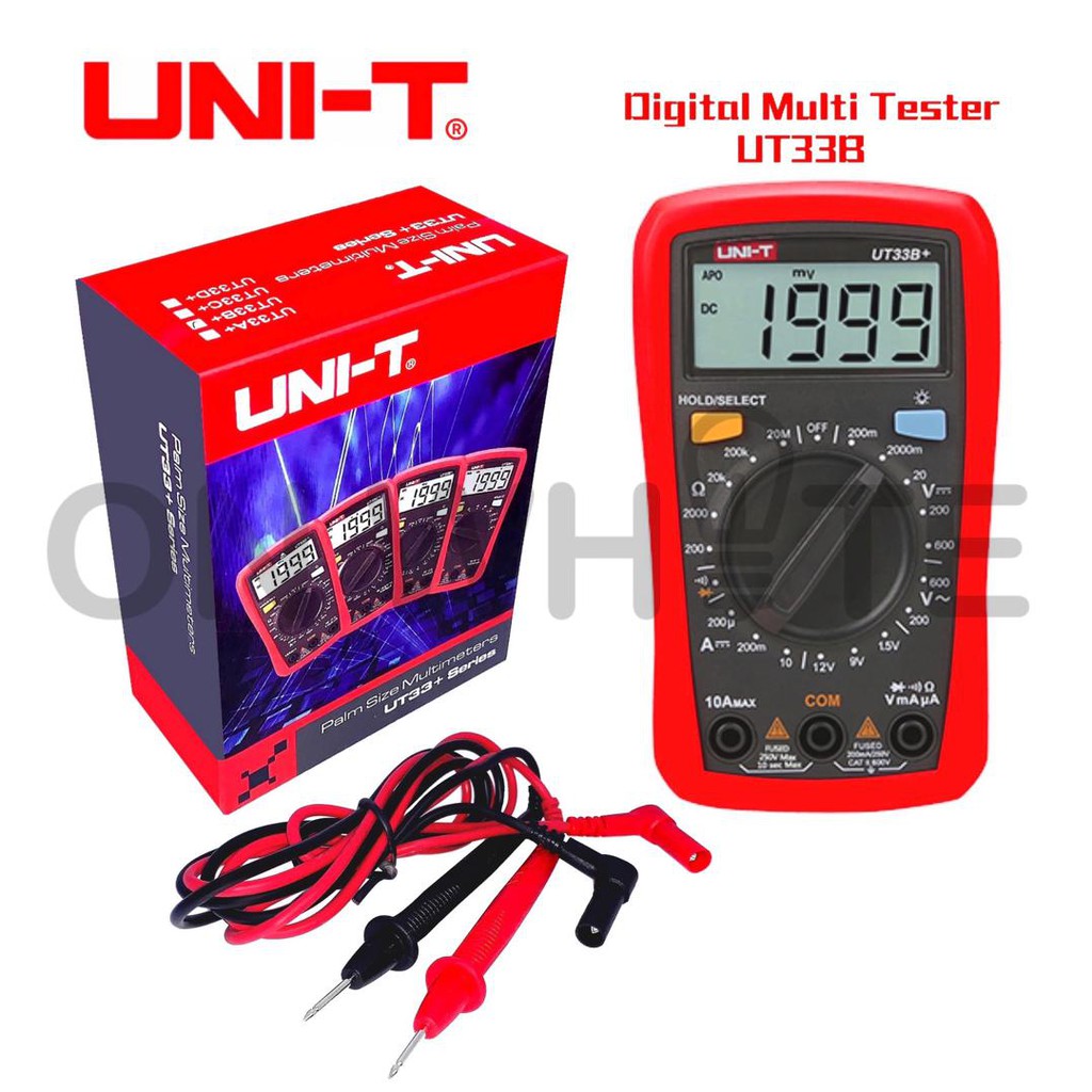 UNI-T UT33B+ LCD Digital Multimeters Manual Range AC/DC Voltage Meter HandHold UT33B+ / UT33 /UT ...