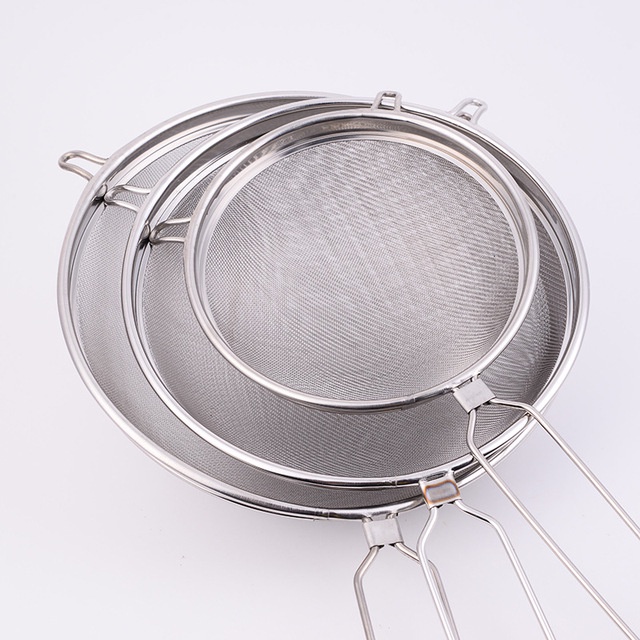 20cm/26cm/28cm Stainless Steel Fine Mesh Sieve Oil Strainer Flour ...