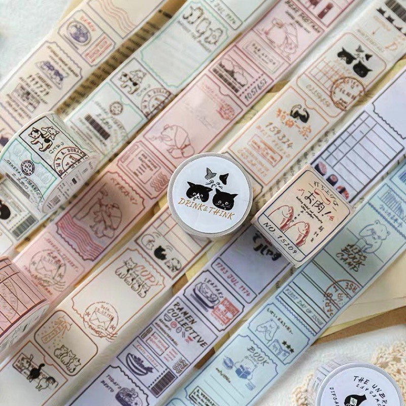 PINEDOT 🇲🇾 5Meter Aesthetic Japanese Memo Roll Tape Sticker Journal ...