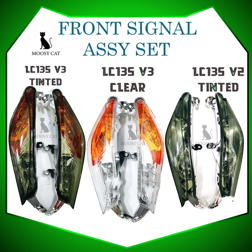 YAMAHA FRONT SIGNAL ASSY SET UNIT YAMAHA LC135 NEW V2 V3 TINTED / CLEAR | Shopee Malaysia