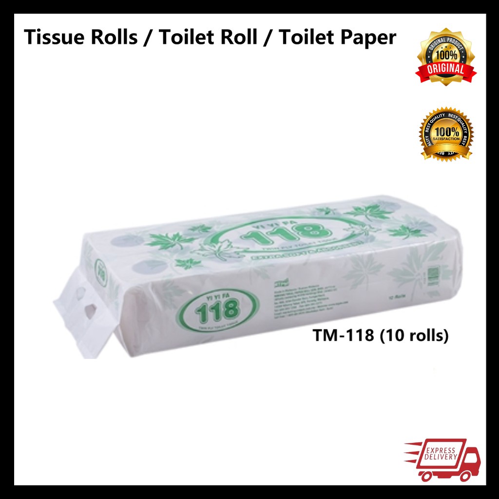 118 Twin Ply Toilet Tissue Yi Yi Fa (10 Rolls) | Shopee Malaysia