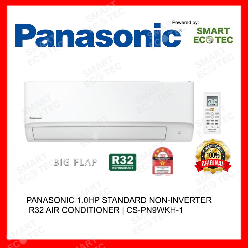 Panasonic CS-PN9WKH 1.0HP Standard Non-Inverter R32 Air Conditioner Big ...