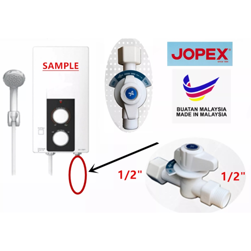 JOPEX WATER HEATER CONTROL #TAP OR VALVE 1/2" (15MM) SIZE C/W WASHER ...