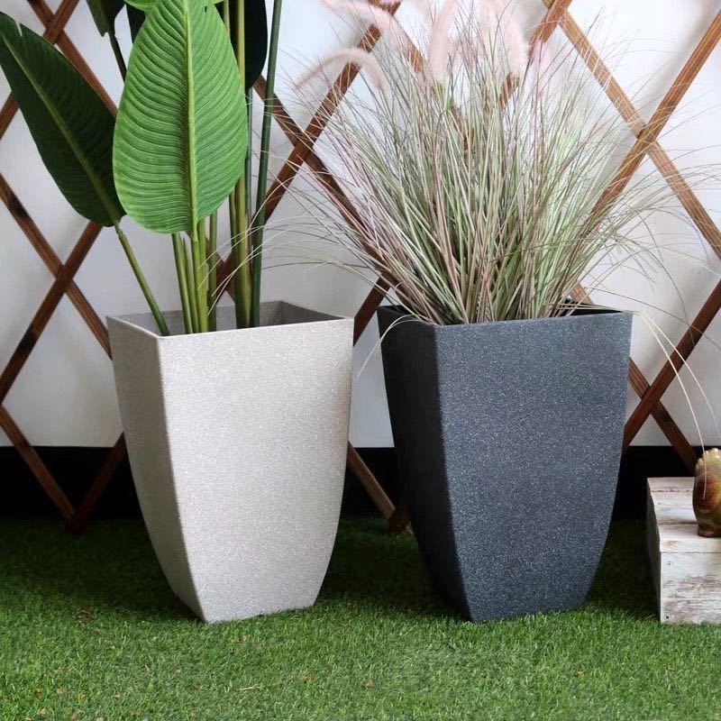 Resin Matte Flower Pot Mediterranean Style Vase Pasu Bunga Besar ...