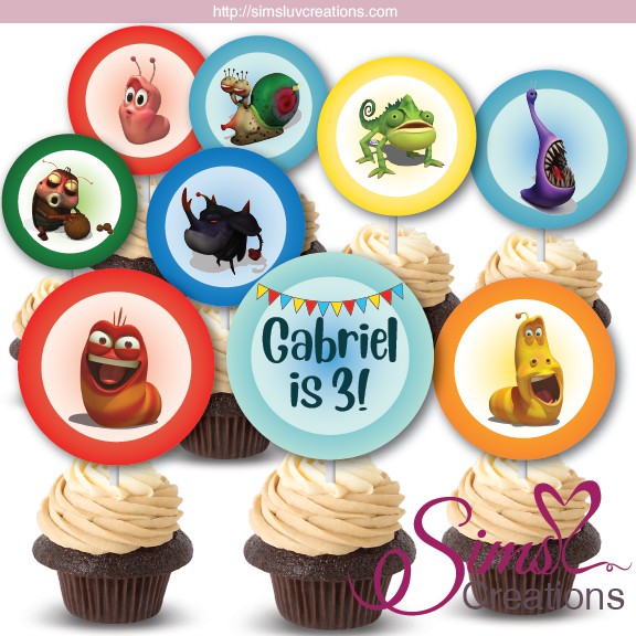 Larva Theme Birthday Cupcake Toppers | Shopee Malaysia