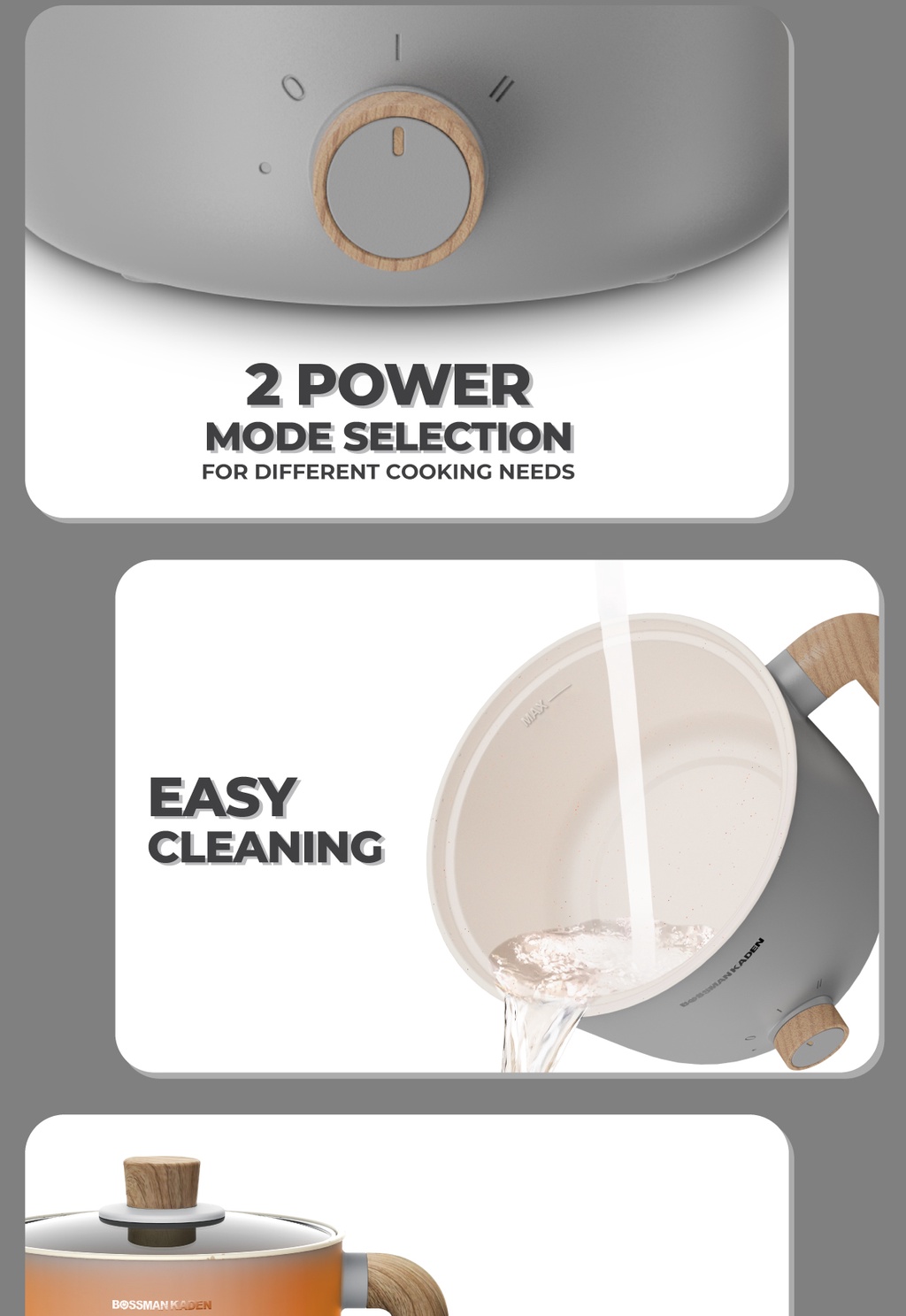 Bossman Kaden Mini Multi Cooker ChefCook Series BK110 | Shopee Malaysia