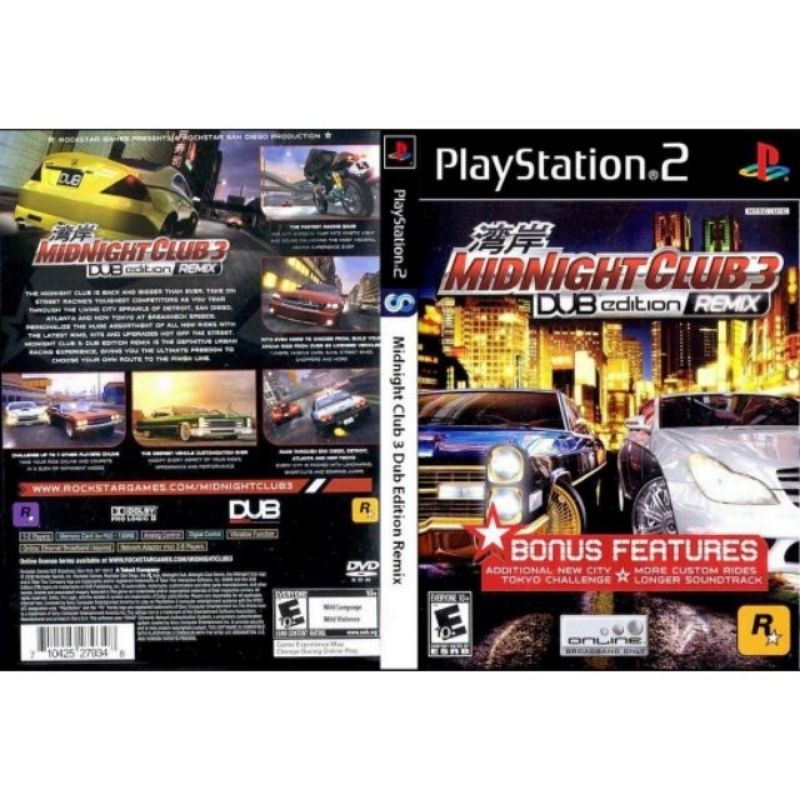 PS2 Games Midnight Club 3 DUB Editon Remix Racing Car (Used) | Shopee ...