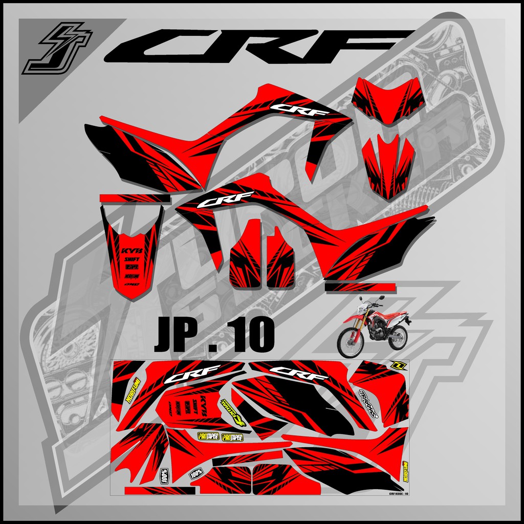 Crf Striping Sticker Semifull Variation Trim Sticker Honda CRF 150L ...
