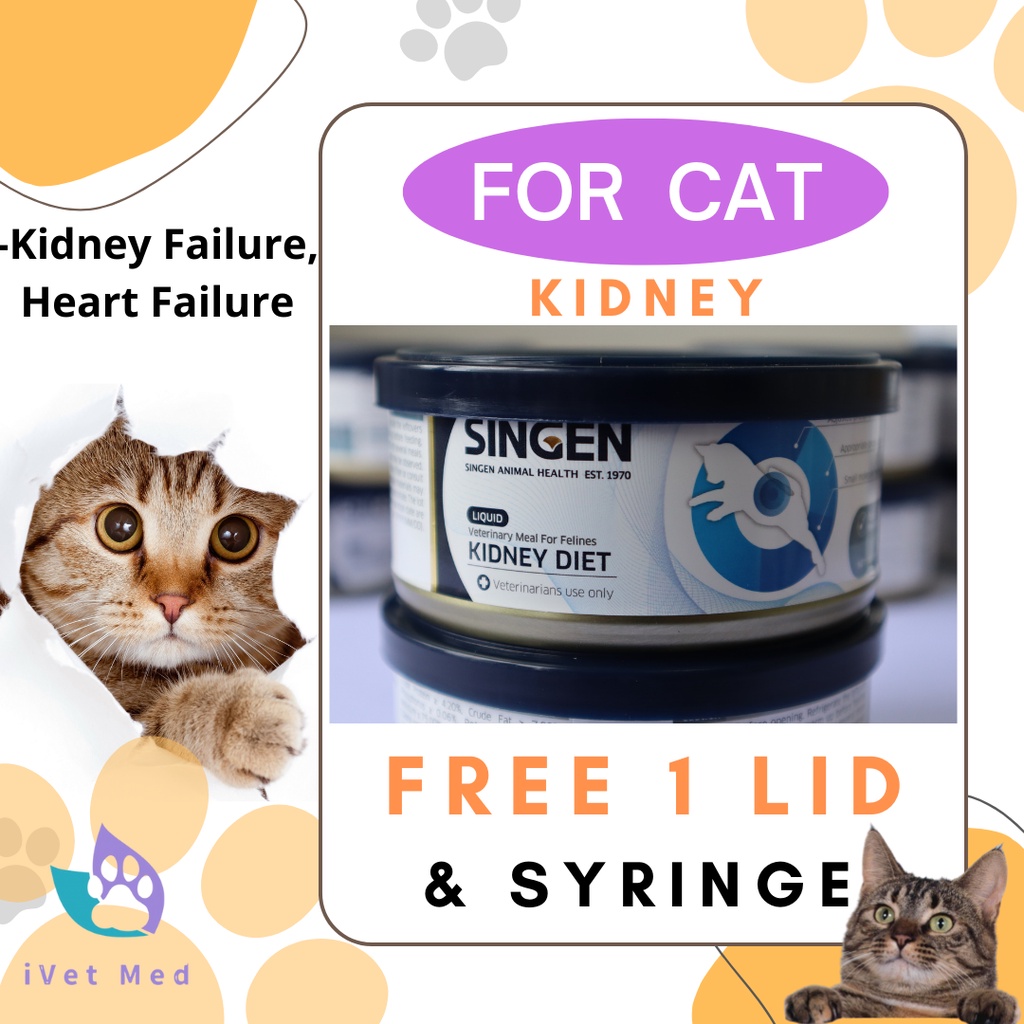(Singen) Cat KIDNEY Liquid Wet Can Food // Kidney Failure 肾衰竭 // FREE 1 ...