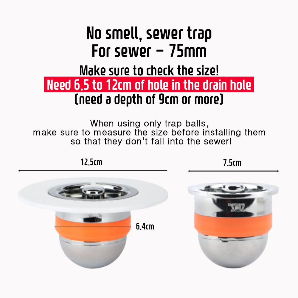 [Zero smell]Sewer trap/drain odor block/sewer anti smell/drain trap ...