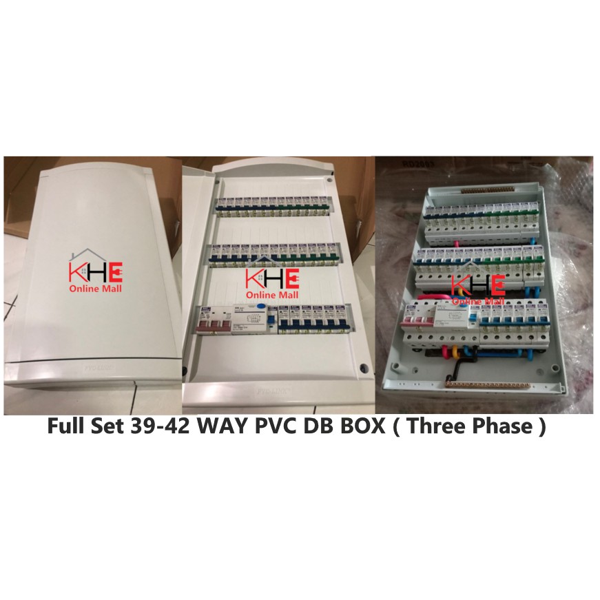 39 42 Way Pvc Db Box Three Phase Full Set Shopee Malaysia