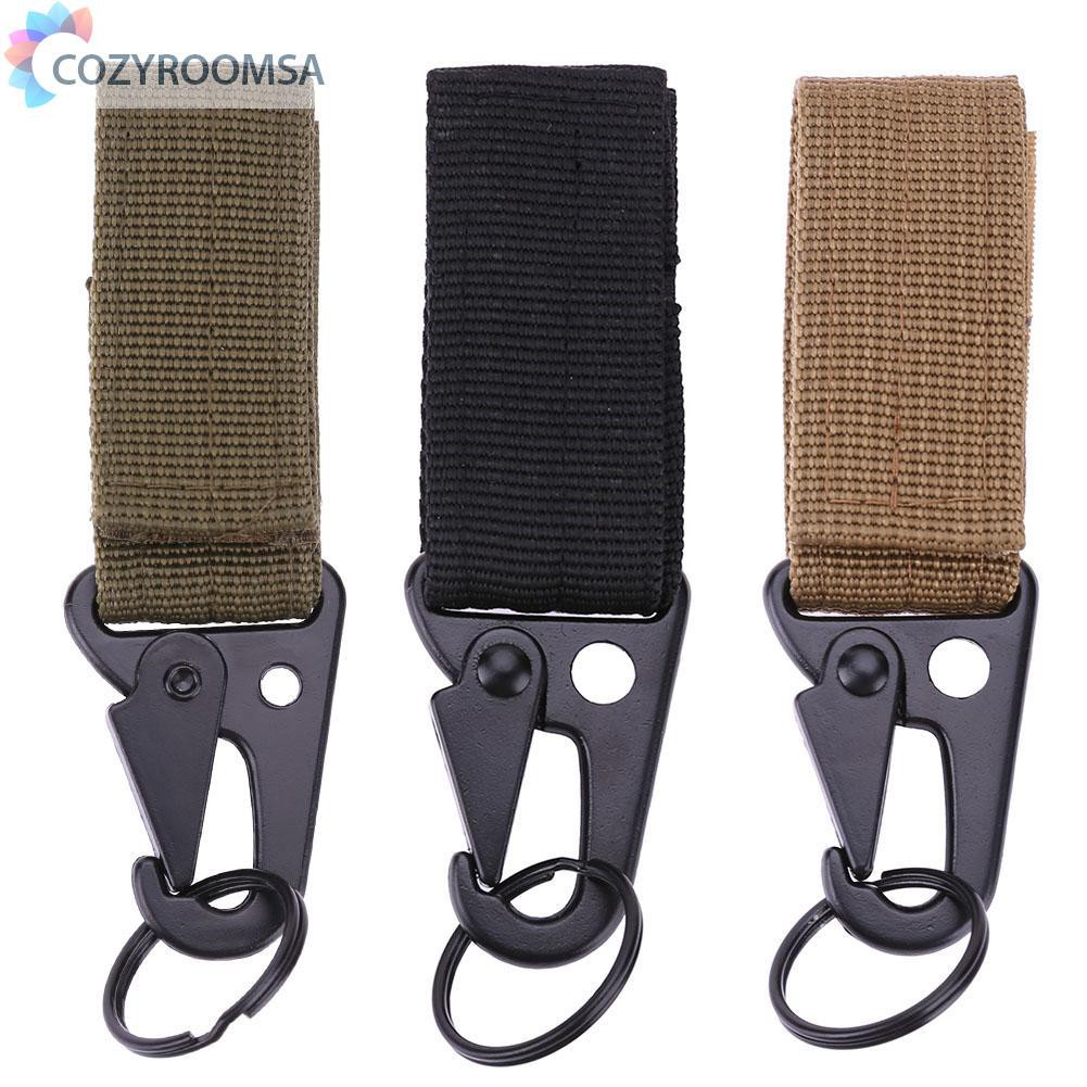 COZY% Military Nylon Key Ring Webbing Buckle Nylon Molle Belt Hanging Belt Carabiner Clip ...
