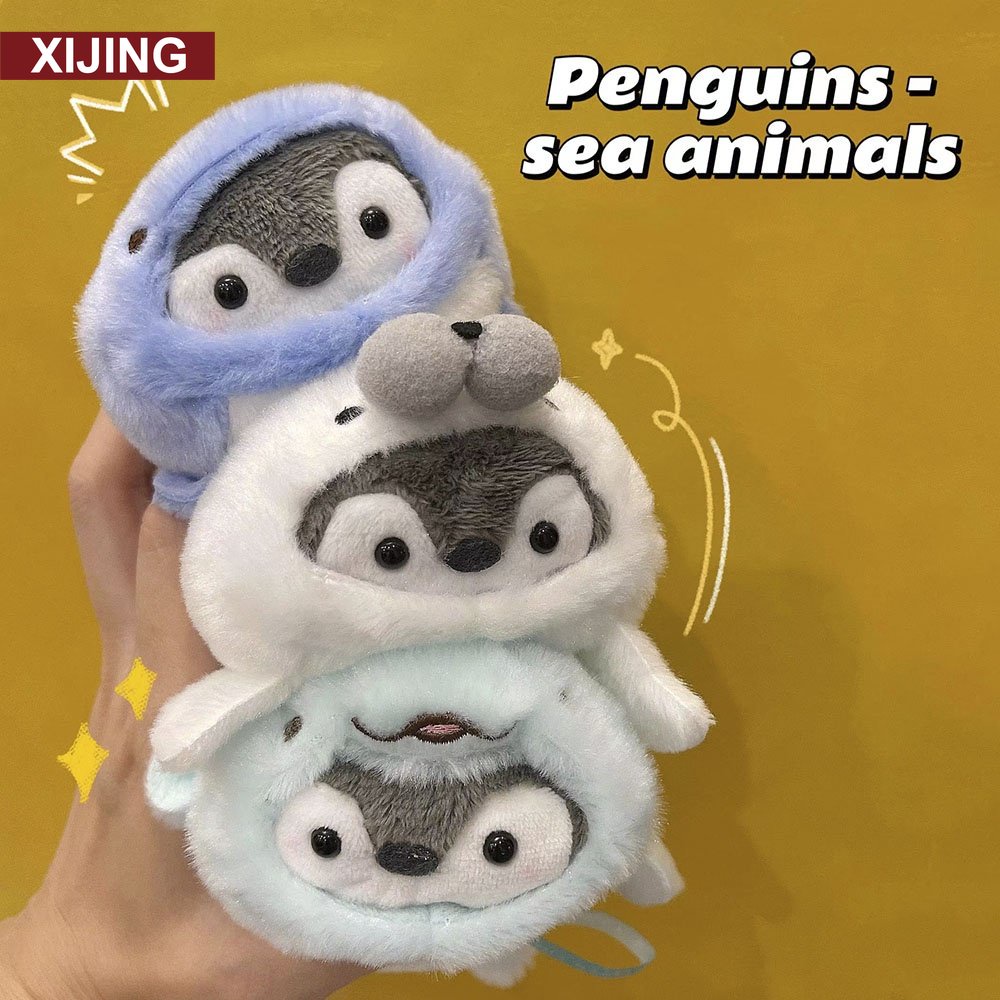 XJ-Penguin Plush Keychain Cute Keychains Ocean Series Stuffed Toy Bag ...