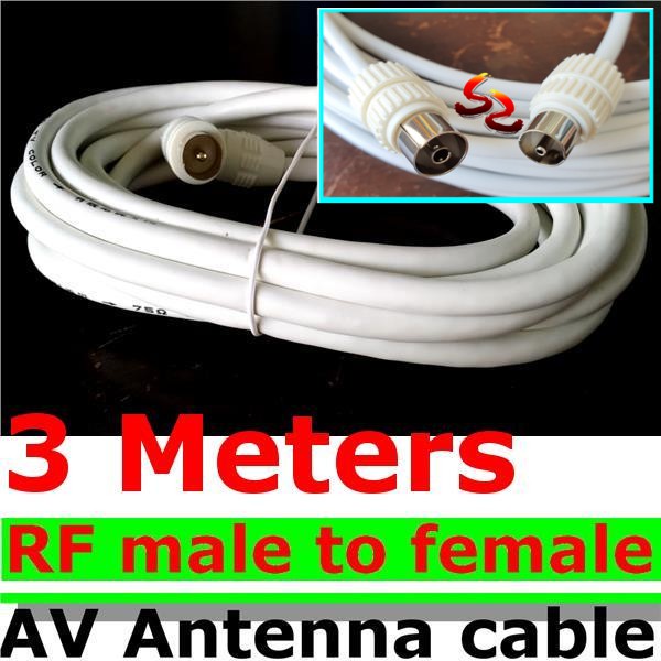 CUSTOM MADE 100% FULL COPPER RF Cable Extension Custom Made 3 Meter 3M ...