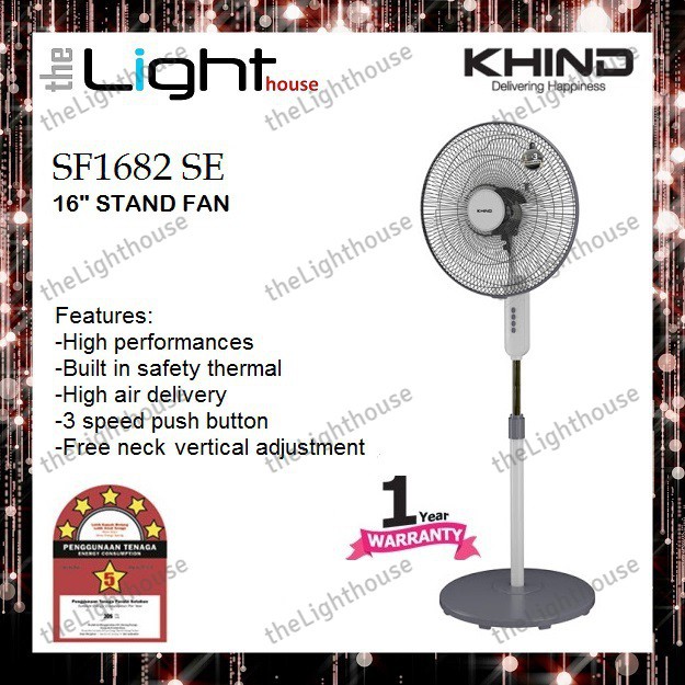 Khind Stand Fan 16" SF1682 SE / Kipas Berdiri | Shopee Malaysia