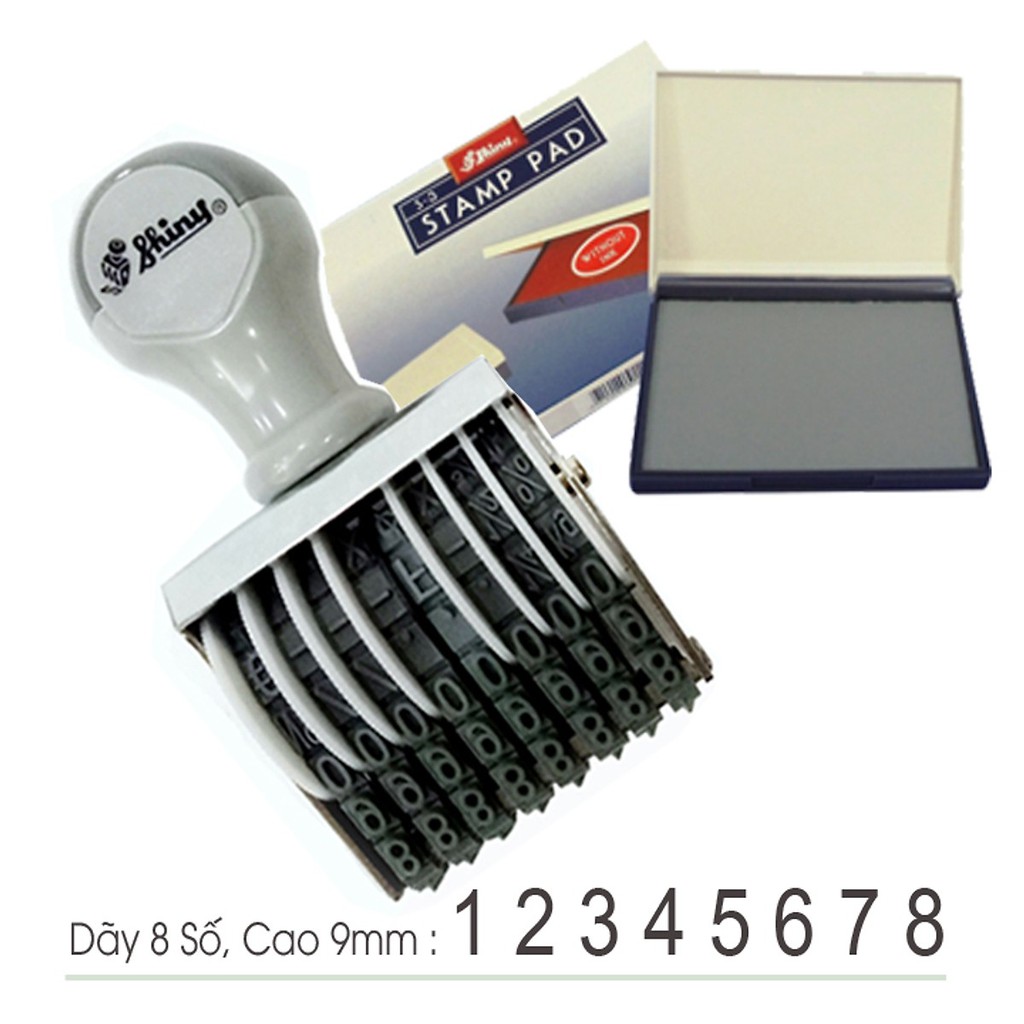 [Combo] HSD stamp, 8 numbers 9mm high, dotted with ink outside N18 ...