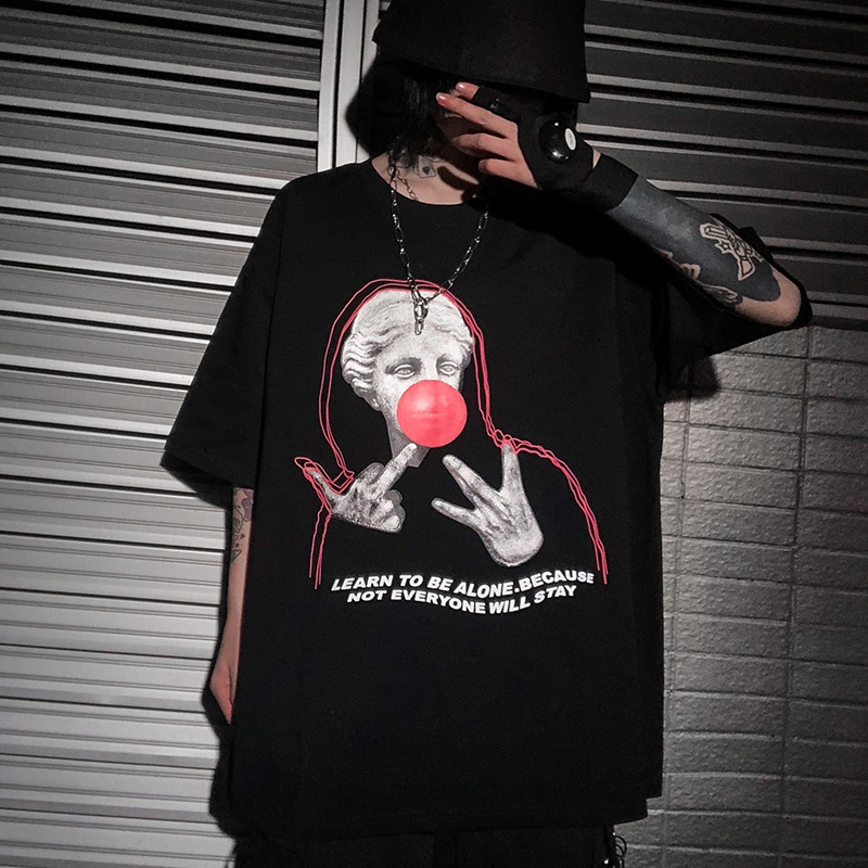 Hip hop drew black lelaki saiz besar baggy clothes japanese korean ...