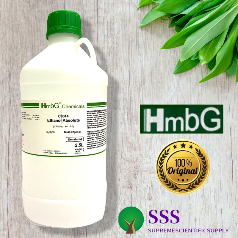 Ethanol Absolute (DENATURED)(HmbG)/ Ethyl Alcohol (2.5L) | Shopee Malaysia