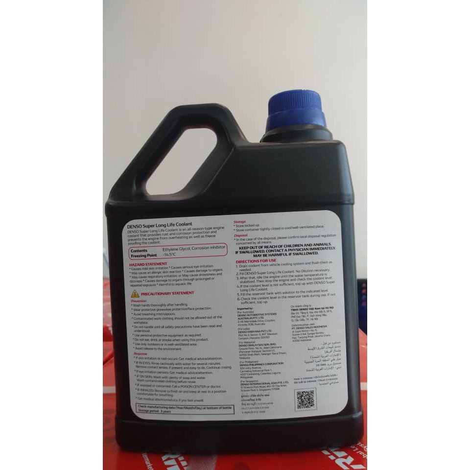 100% ORIGINAL DENSO SUPER LONG LIFE COOLANT BLUE COLOUR | PGMall