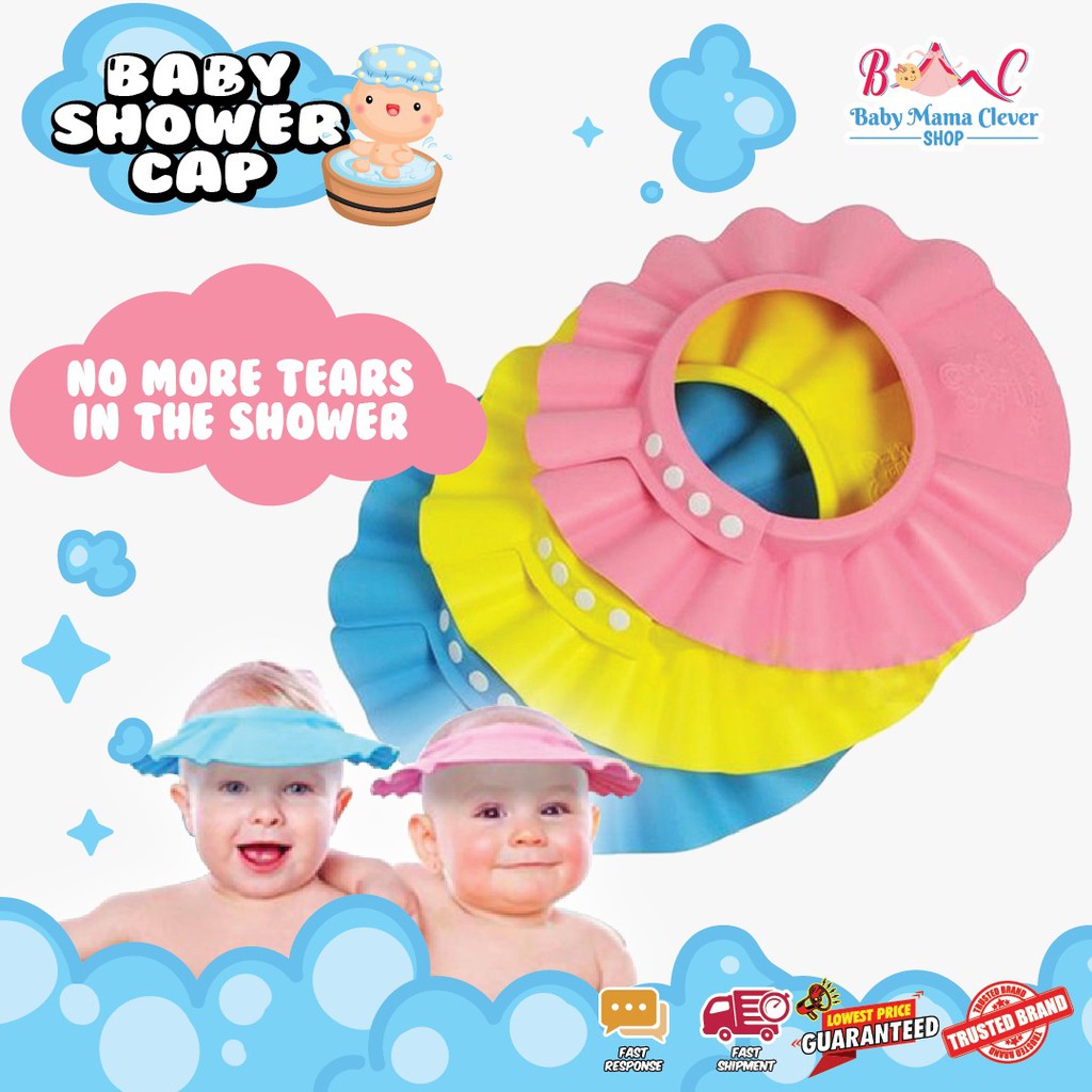 [Showering fun] Baby Shower Cap baby shower bath cap adjustable shower ...