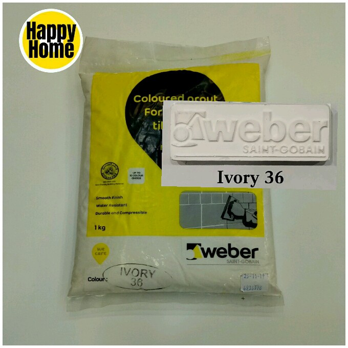 Weber 1 kg Standard Colours Fine Grout Coloured Grout For Narrow Wall ...