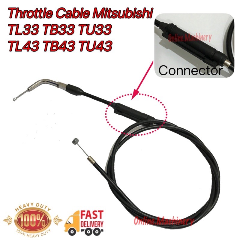 Mesin Rumput Throttle Cable Mitsubishi TL33 TL43 TB33 TB43 TU33 BG330 ...