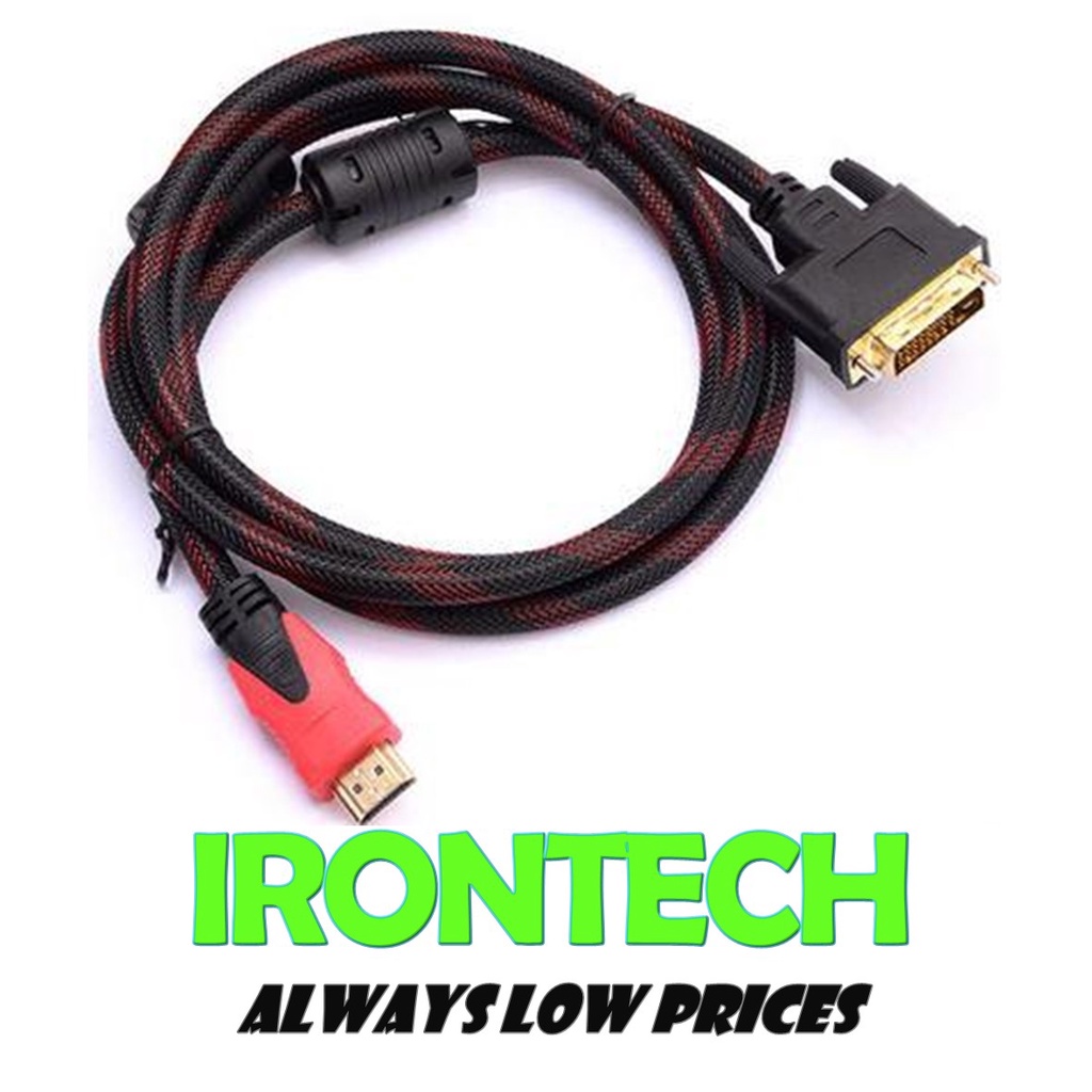 1.5M 3M 5M 2 Way Gold Plated Full HD 1080P HDMI to DVI Cable 24+1 DVI-D ...