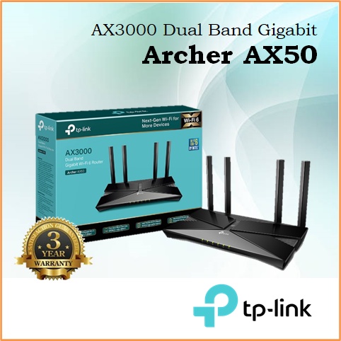 TP-Link Archer AX50 Wifi 6 router Dual Band Gigabit AX3000 High Power ...