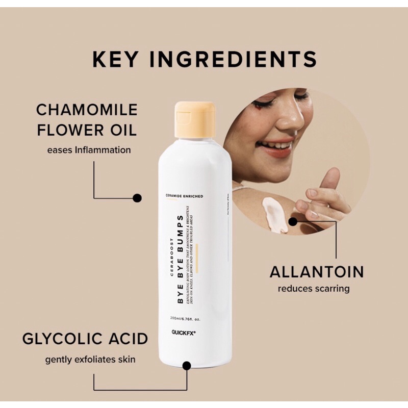 Quickfx Ceraboost Bye Bye Bumps Lotion 200ML | Shopee Malaysia