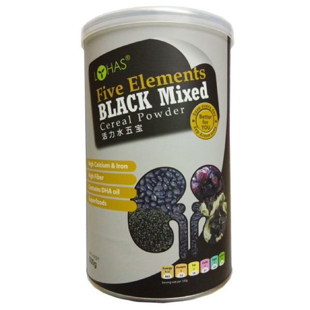 Lohas Five Elements Black Mixed Cereal Powder 活力水五宝 500gm | Shopee Malaysia