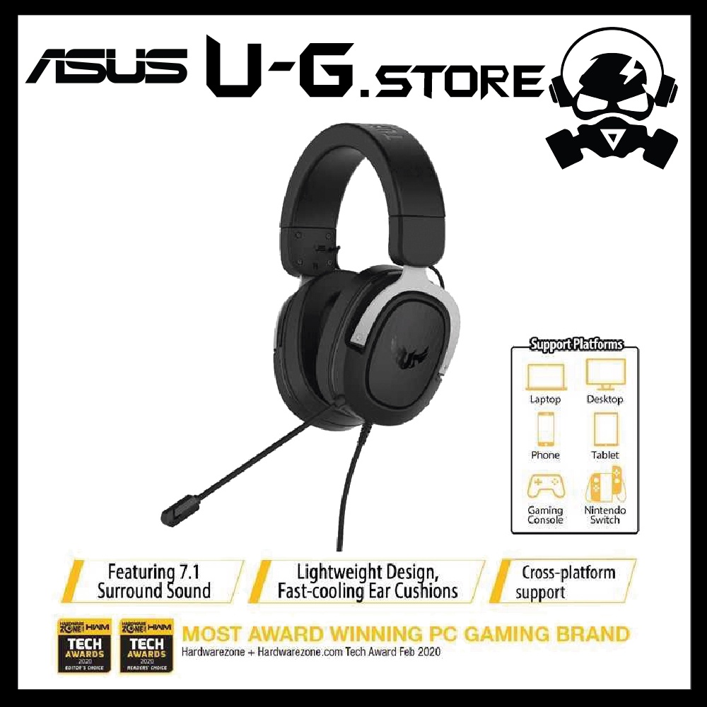 Asus TUF Gaming Headset tuf H3 for PC, PS4, Xbox One and Nintendo ...