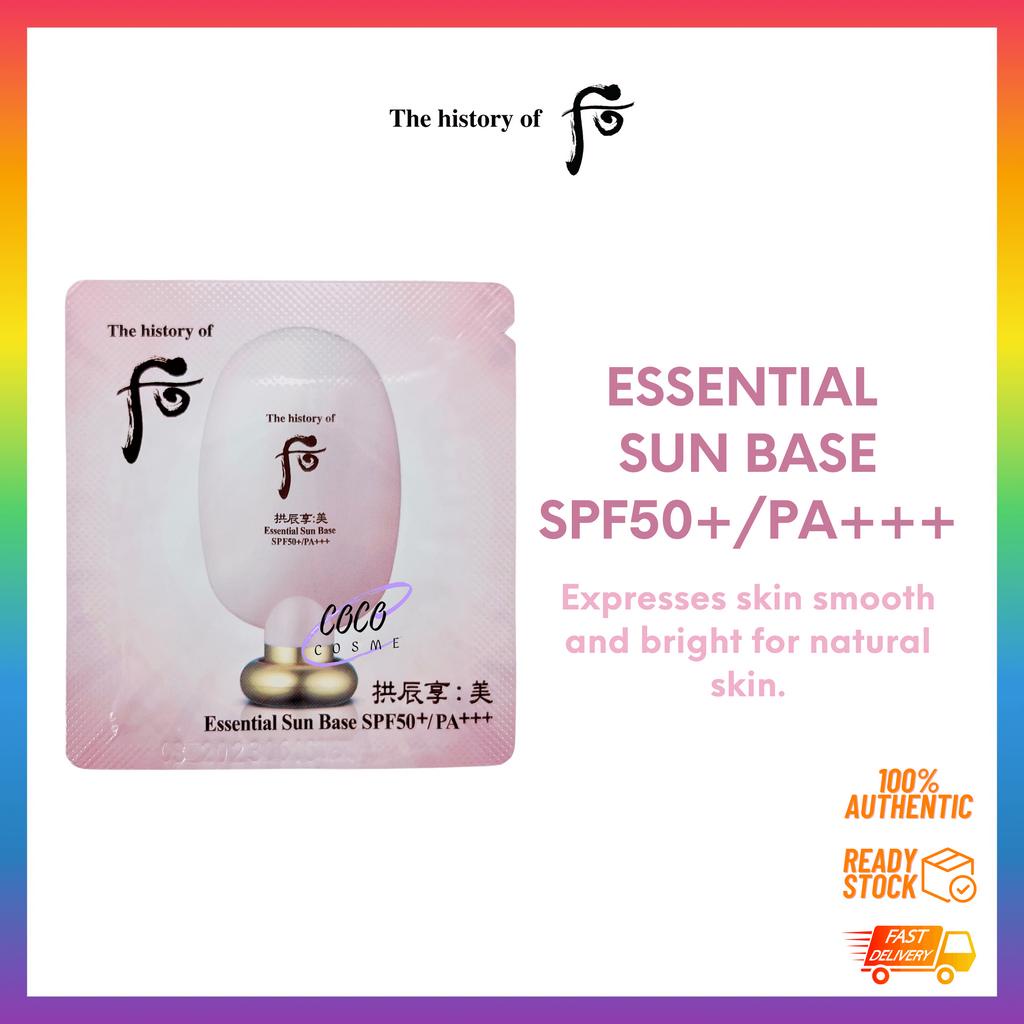 THE HISTORY OF WHOO Mi Essential Sun Base SPF50+/PA++ 1ml | 1ml*20pcs ...