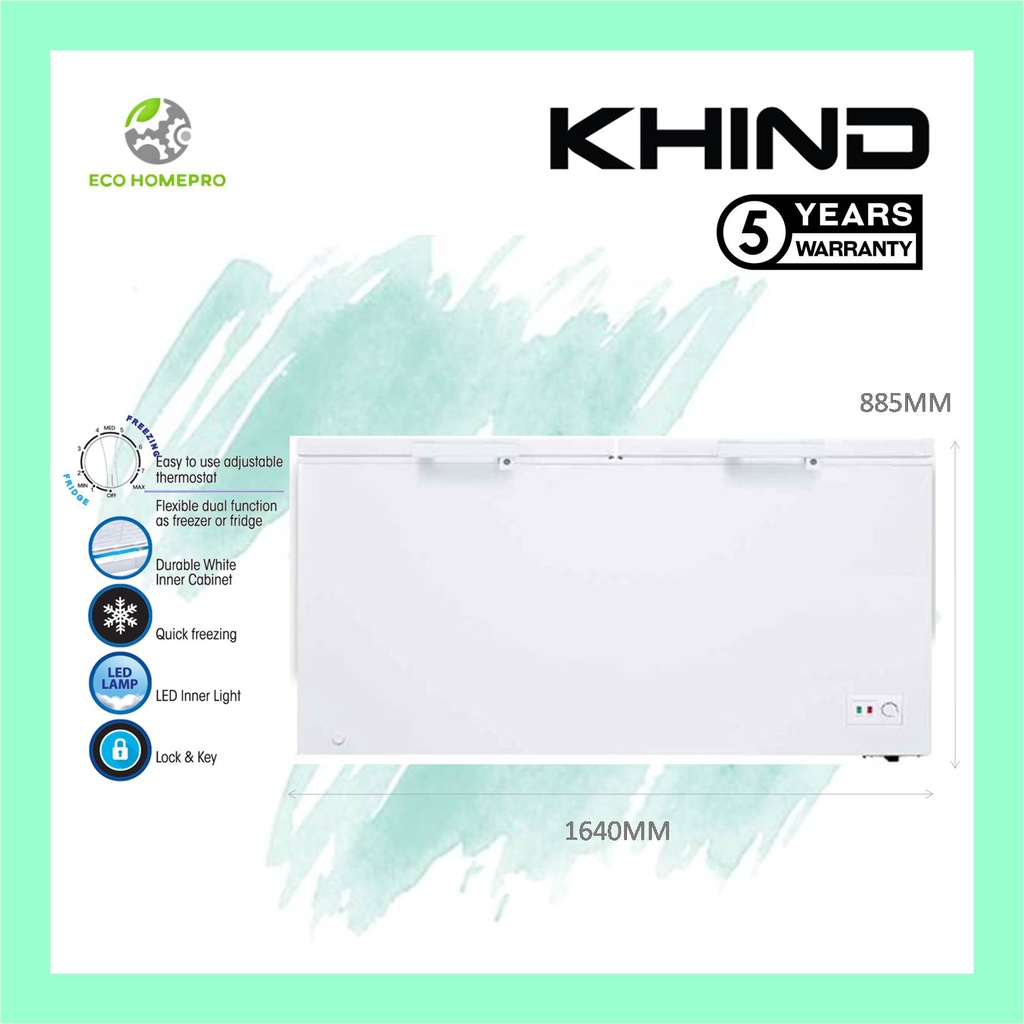 KHIND 508L Chest Freezer FZ508 (White) | Shopee Malaysia