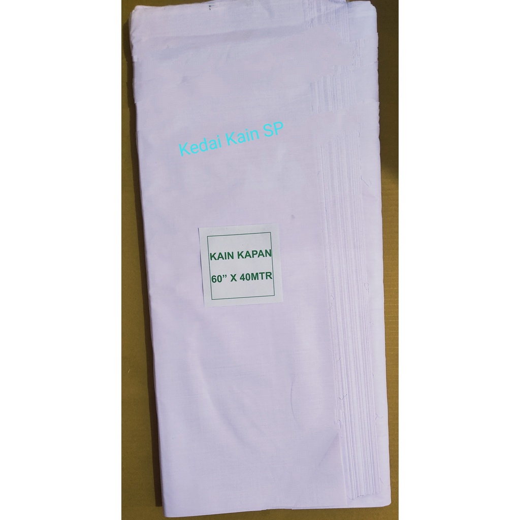 📢Ready stock📢 Kain putih /Kain Kafan Cotton - Bidang 60 INCI(40meter ...