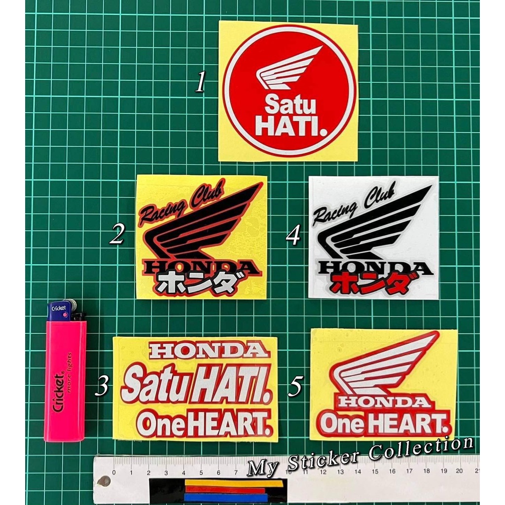 Honda Satu Hati / One Heart Motor Racing Club Sticker Cutting ...
