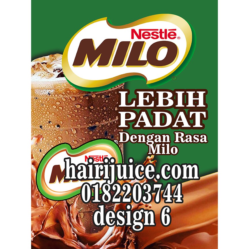 Sticker Air Balang Air Milo Kalis Air ( 9 x 12 inci ) | Shopee Malaysia