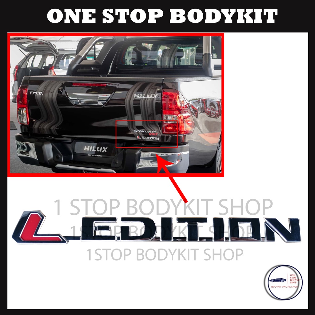 ORIGINAL TOYOTA HILUX GUN125 REVO L EDITION REAR BOOT EMBLEM " L ...